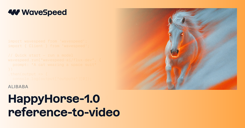 HappyHorse 1.1 Reference to Video API | WaveSpeedAI
