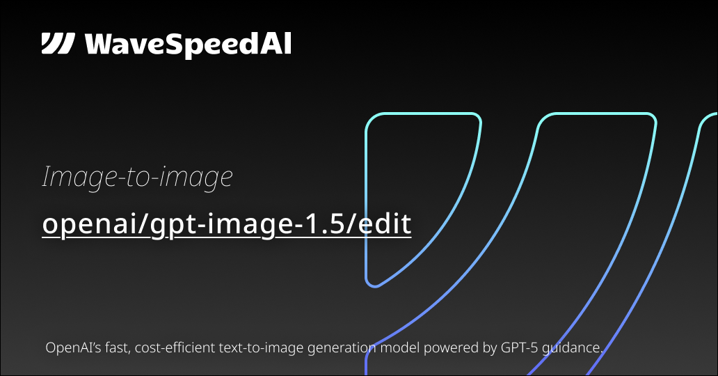 OpenAI GPT Image 1.5 Edit | High-Precision Image Edit | WaveSpeedAI